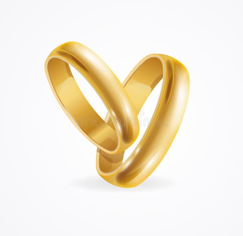 Wedding Gold Ring. Vector stock vector. Illustration of isolated - 70427276