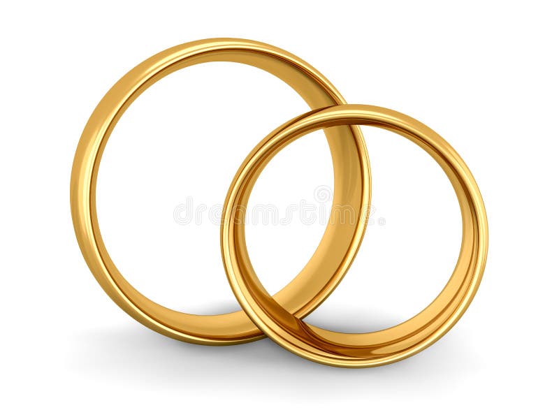 Gold Wedding Rings Together Stock Illustration - Illustration of ...