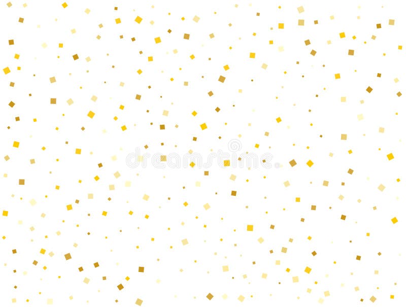 Wedding Golden Square Confetti. Vector Illustration Stock Vector ...