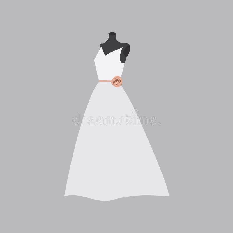 Wedding Gown. Vector Illustration Decorative Design Stock Vector ...