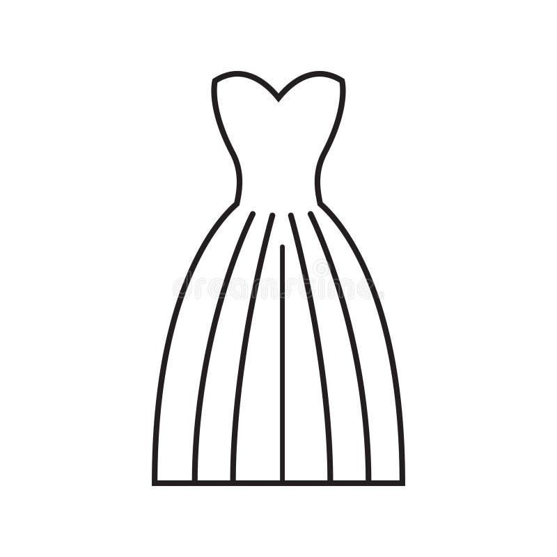 Wedding Gown. Vector Illustration Decorative Design Stock Vector ...