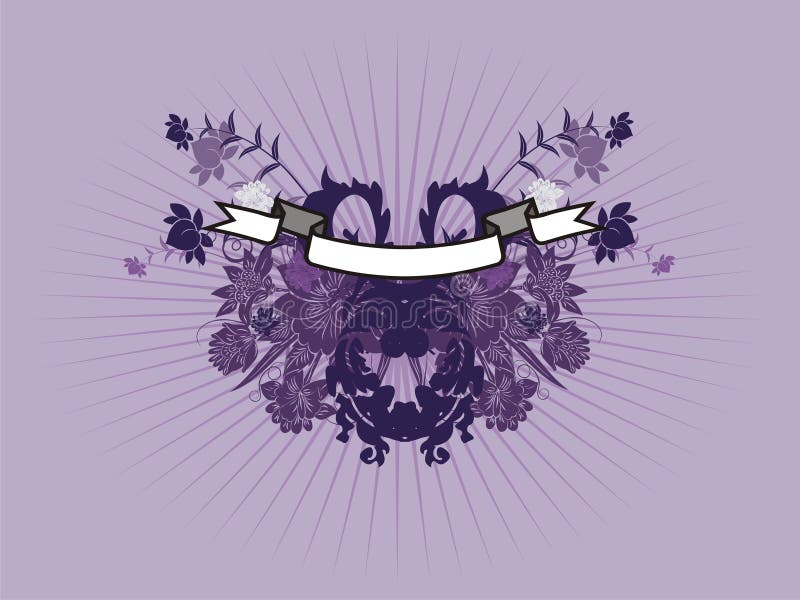 Floral shield background stock vector. Illustration of banner - 2321356