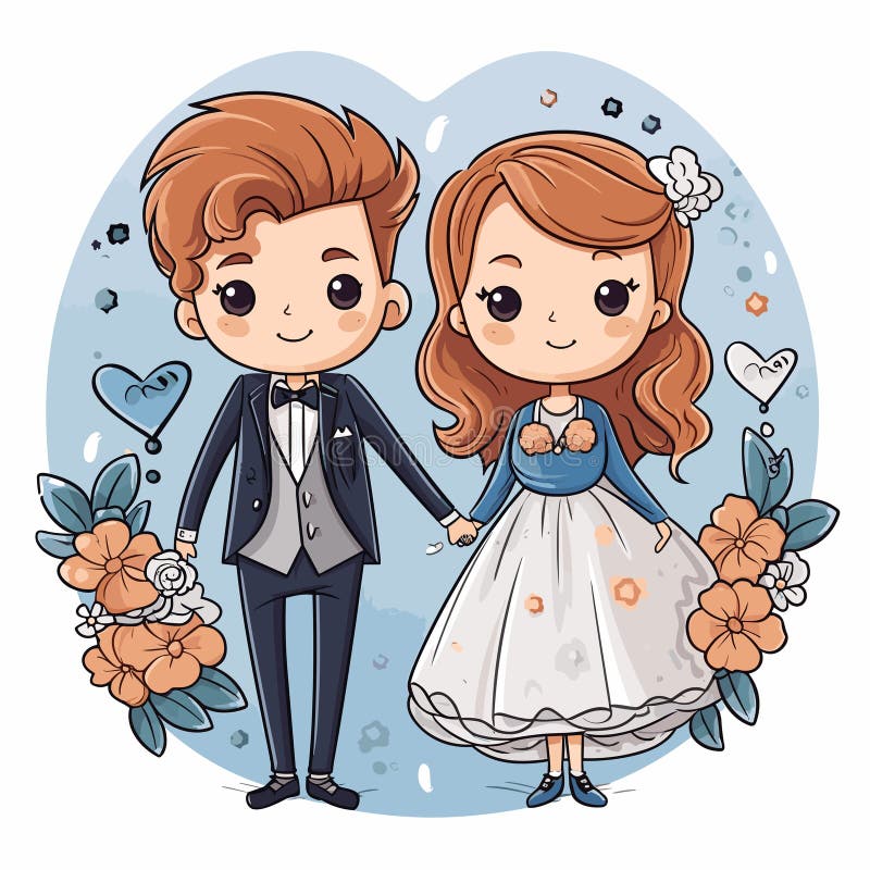 Wedding Hand-drawn Comic Illustration. Wedding. Vector Doodle Style ...