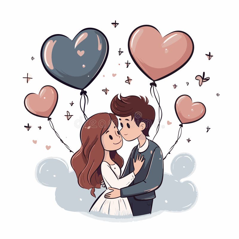 Wedding Hand-drawn Comic Illustration. Wedding. Vector Doodle Style ...