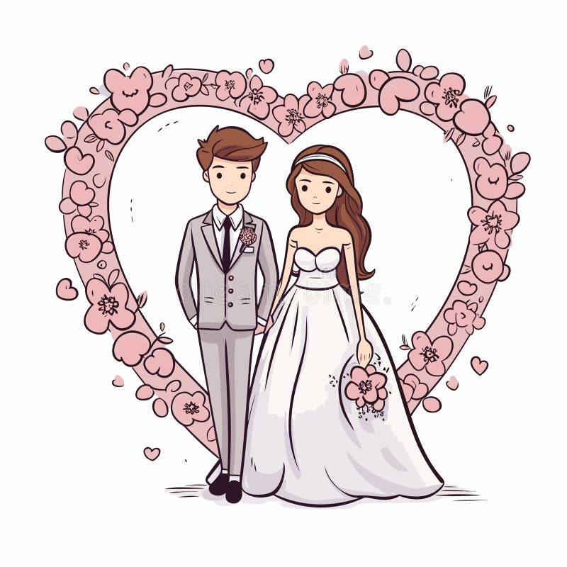 Wedding Hand-drawn Comic Illustration. Wedding. Vector Doodle Style ...