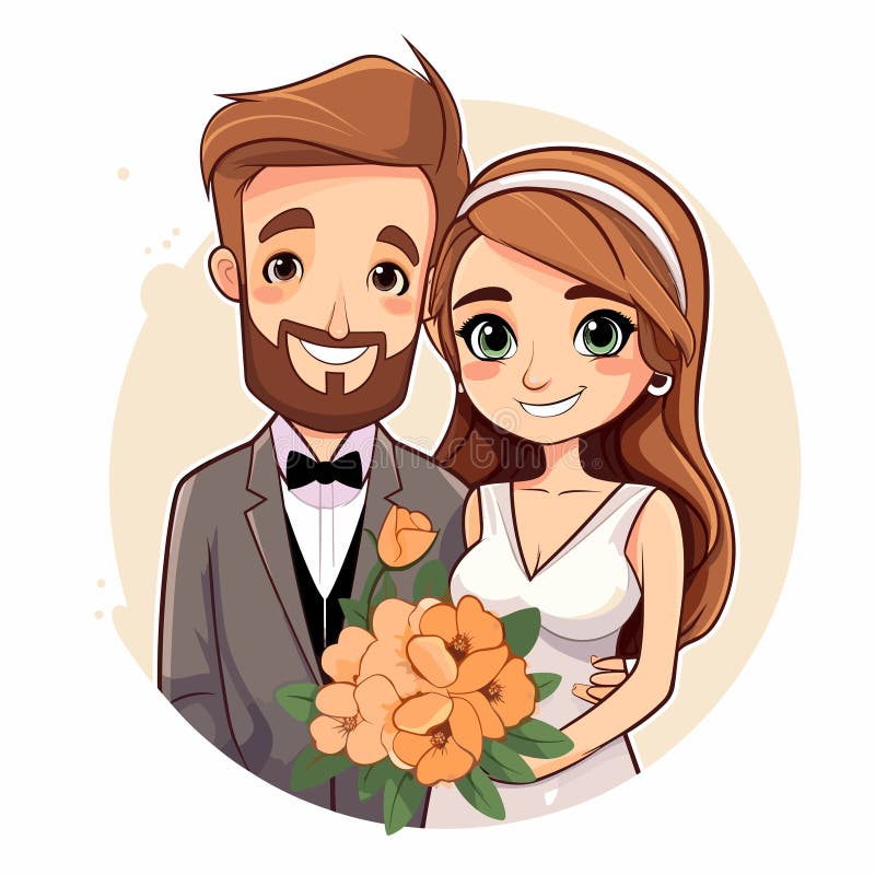 Wedding Hand-drawn Comic Illustration. Wedding. Vector Doodle Style ...