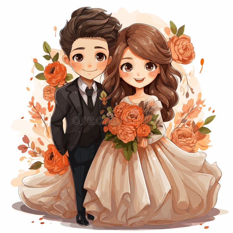 Wedding Hand-drawn Comic Illustration. Wedding. Vector Doodle Style ...