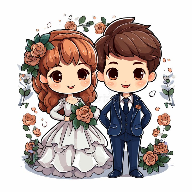 Wedding Hand-drawn Comic Illustration. Wedding. Vector Doodle Style ...