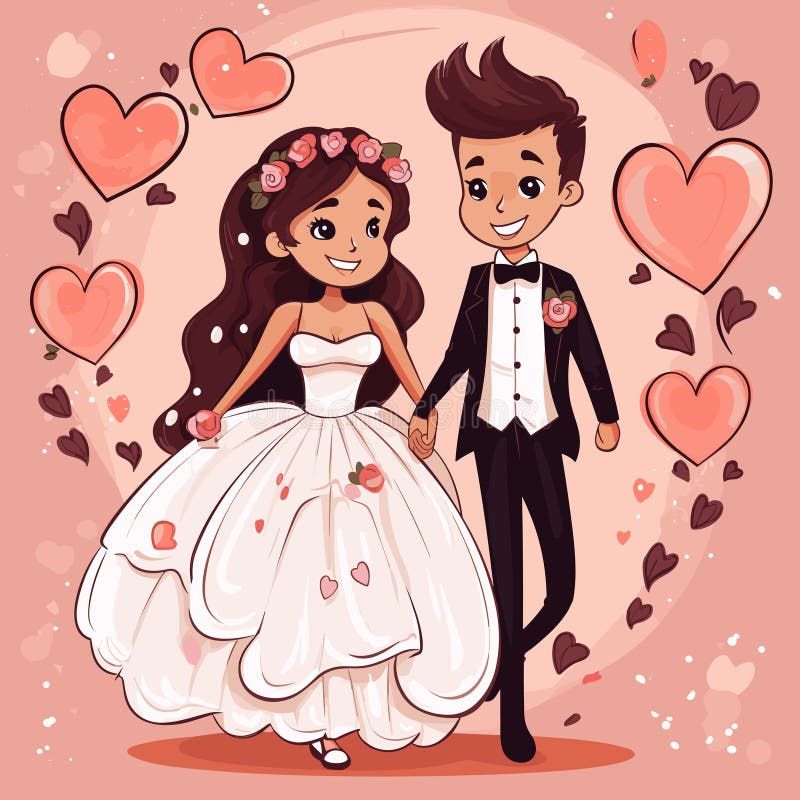 Wedding Hand-drawn Comic Illustration. Wedding. Vector Doodle Style ...
