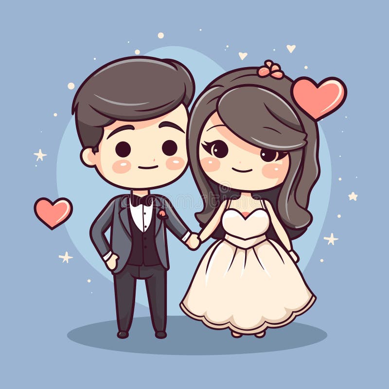 Wedding Hand-drawn Comic Illustration. Wedding. Vector Doodle Style ...