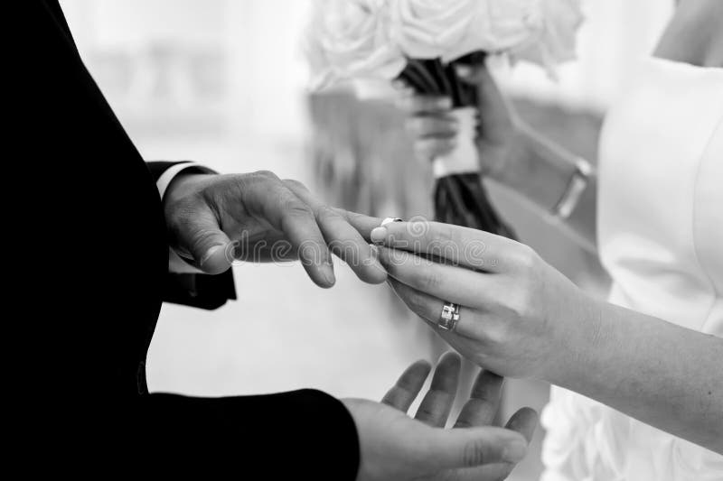 Wedding. Hands of the Newlyweds. the Hands of a Couple in Love. Stock ...