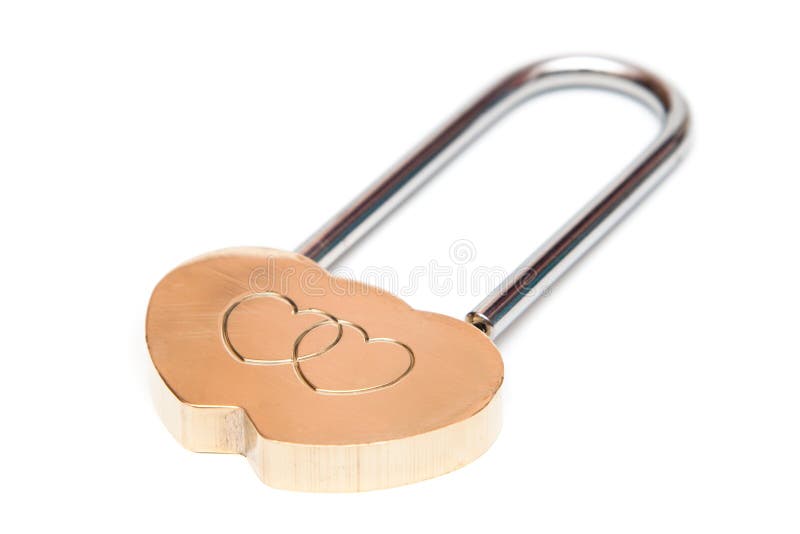 Real Heart Lock and Key Isolated Stock Photo - Image of authentic ...