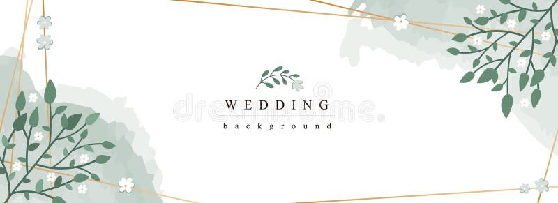 Wedding Horizontal Web Banner. Vector Illustration for Header Website ...