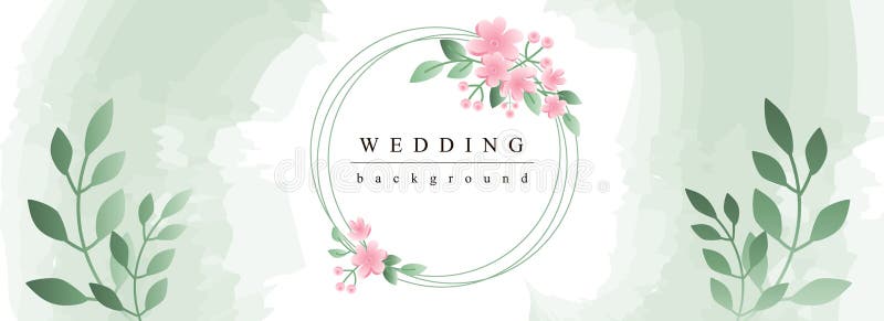 Wedding Horizontal Web Banner. Vector Illustration for Header Website ...
