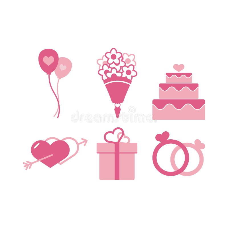 Wedding Icon Design Template Vector Illustration Isolated Stock Vector ...