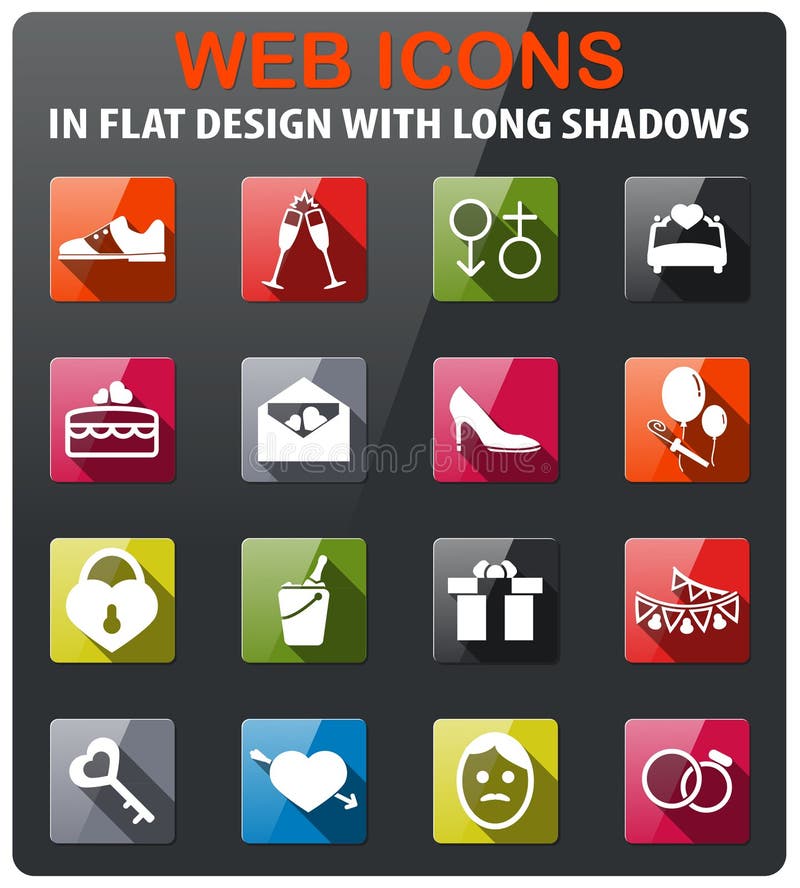 Wedding icon set stock illustration. Illustration of wedding - 88457188