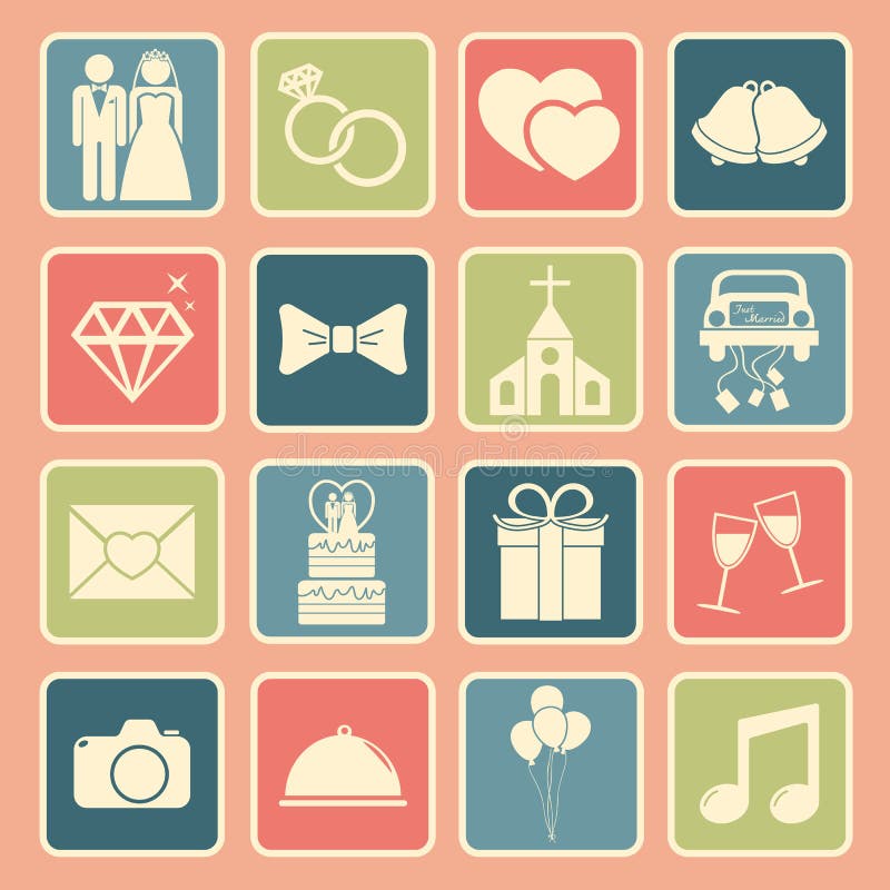 Wedding icon stock vector. Illustration of gift, camera - 48932658