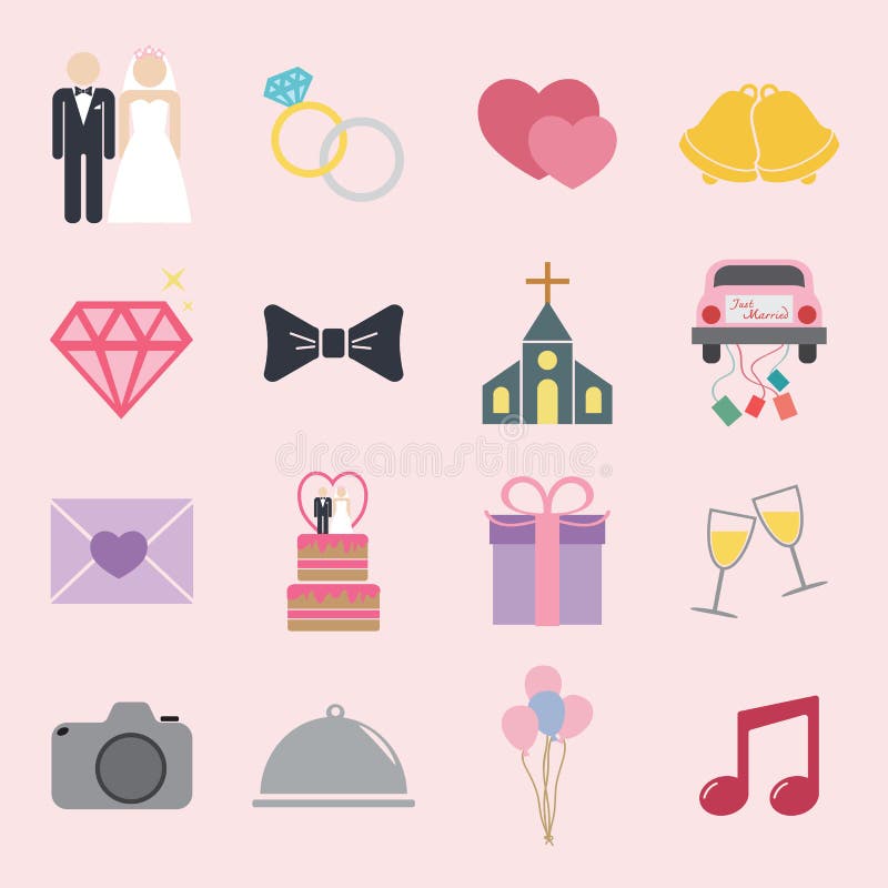 Wedding icon stock vector. Illustration of gift, church - 48932805