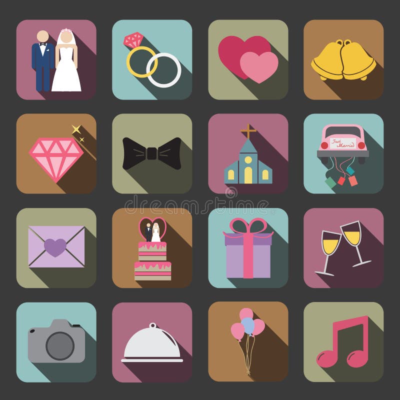 Wedding icon stock vector. Illustration of ceremony, collection - 48933241