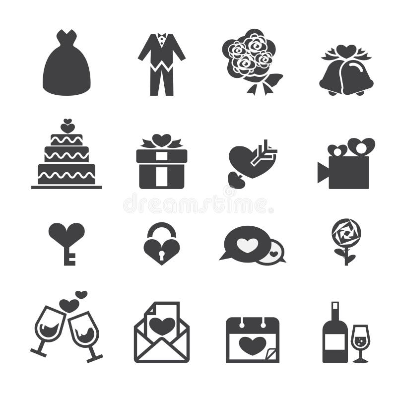 Wedding icon stock vector. Illustration of bride, celebrate - 51167052