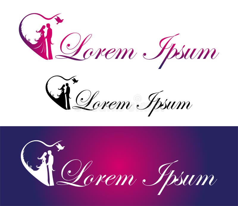 Wedding icon vector logo stock vector. Illustration of married - 86642415