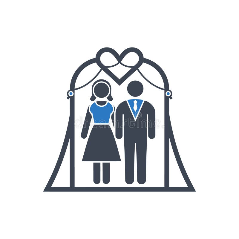 Wedding Icon stock vector. Illustration of vector, couple - 361728349