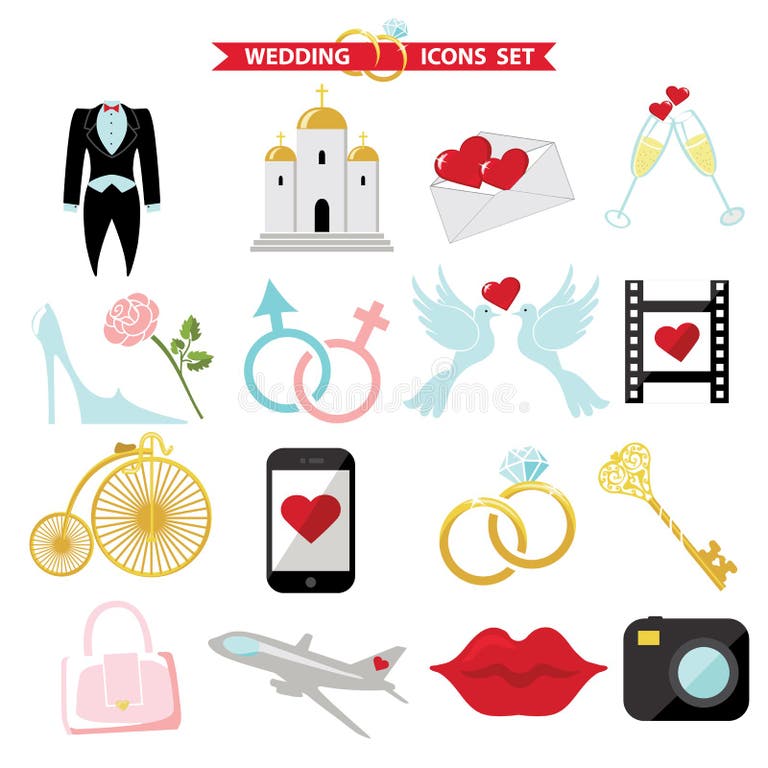 Web Icons Set Wedding Stock Illustrations – 13,029 Web Icons Set ...