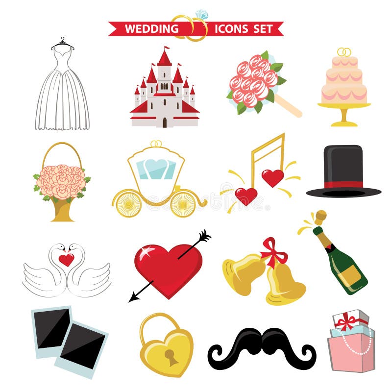 Wedding Design Icons for Web and Mobile.Vector Stock Vector ...