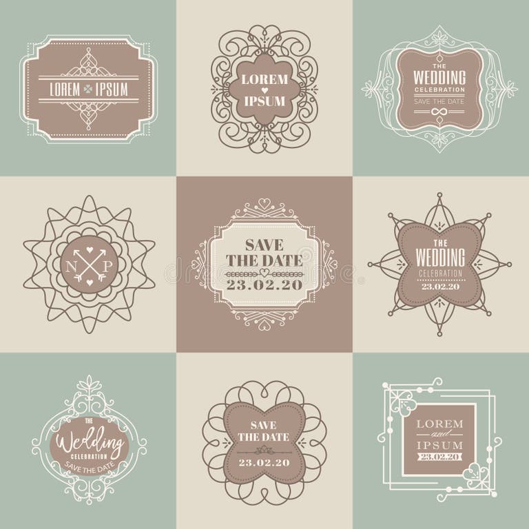 Vintage Initials Stock Illustrations – 223,991 Vintage Initials Stock ...