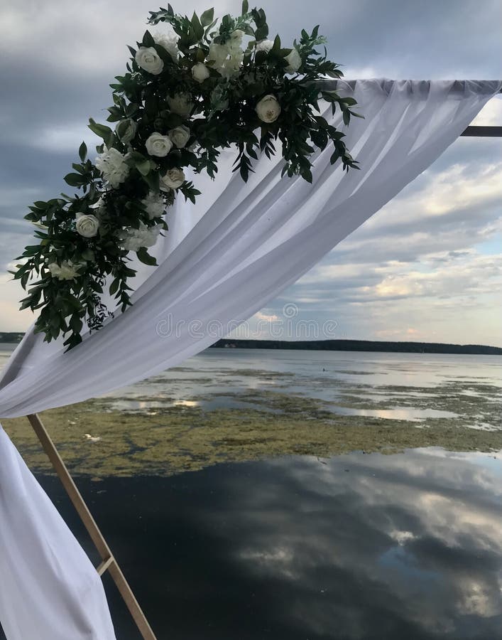 Wedding Installation for the Wedding Ceremony Stock Image - Image of ...