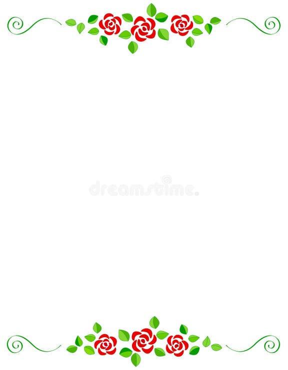 Wedding Invitation Border Red Roses Stock Illustrations – 6,319 Wedding ...