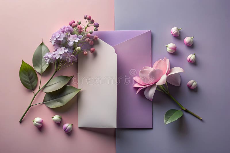 Wedding Invitation Background, Deep Lavender Gradient Background with ...