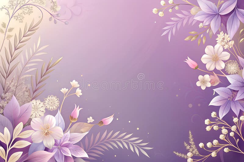 Wedding Invitation Background, Deep Lavender Gradient Background with ...