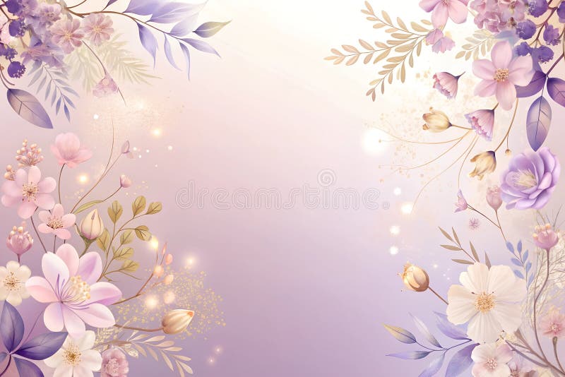 Wedding Invitation Background, Deep Lavender Gradient Background with ...