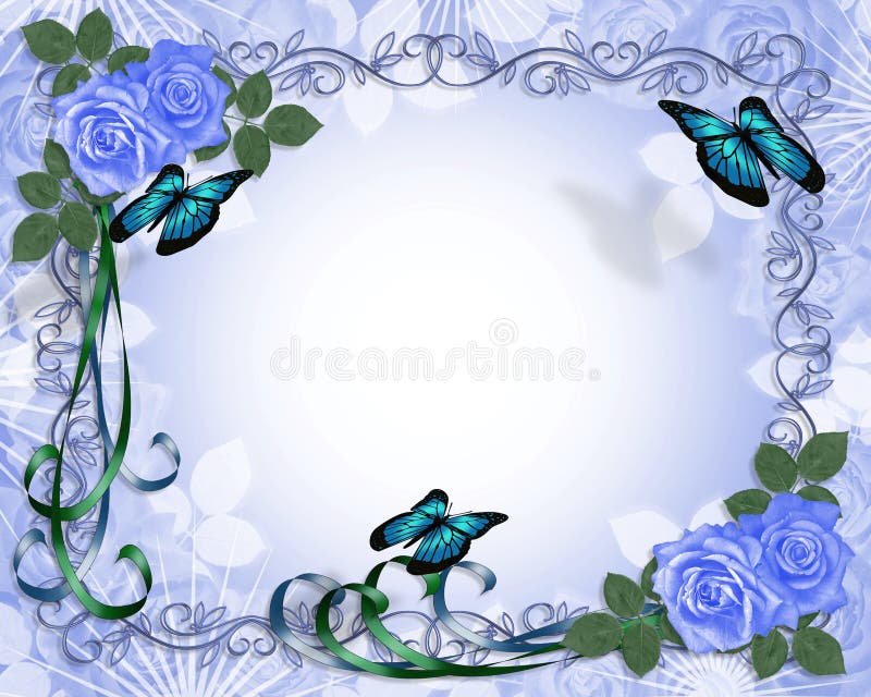 Blue Wedding Border