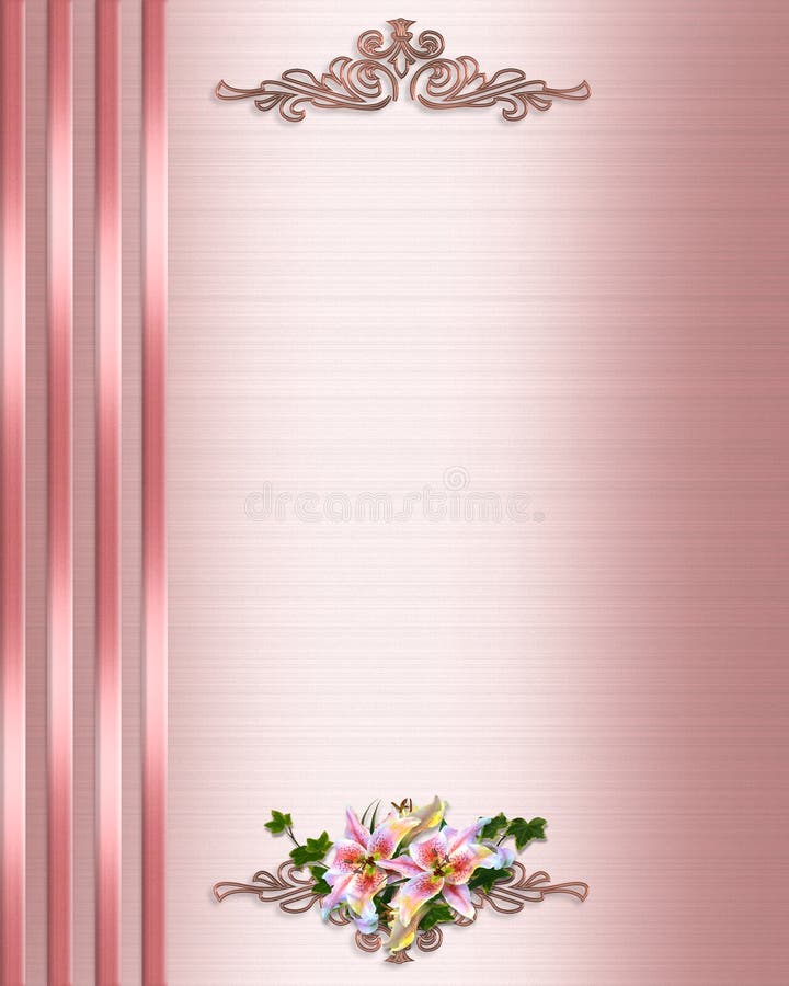 Wedding Invitation Elegant Silver Borders