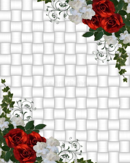 Wedding Invitation Border Red Roses Stock Illustrations – 6,586 Wedding ...