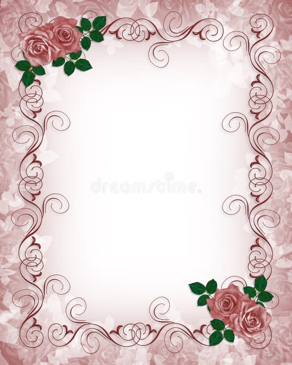Wedding Invitation Border Red Roses Stock Illustrations – 6,634 Wedding ...