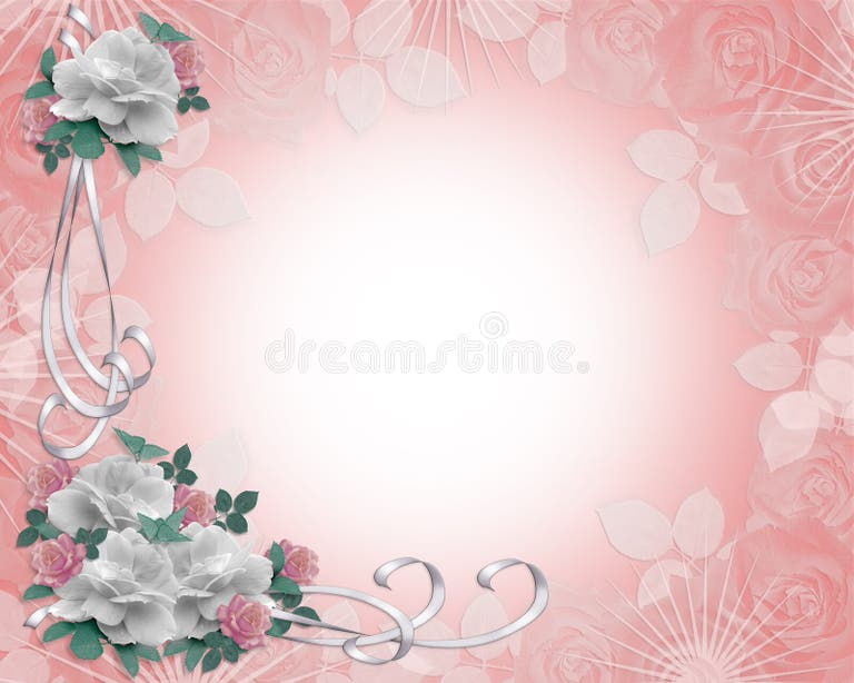 White Pink Roses Wedding Border Stock Illustrations – 9,553 White Pink ...