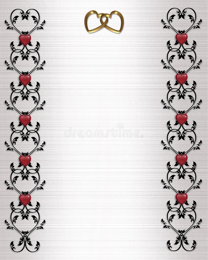 Wedding Invitation Border Red Gold Stock Illustrations – 5,104 Wedding ...