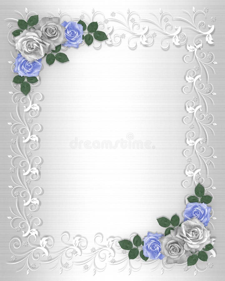 Wedding Invitation Border White Satin Stock Illustration - Illustration ...