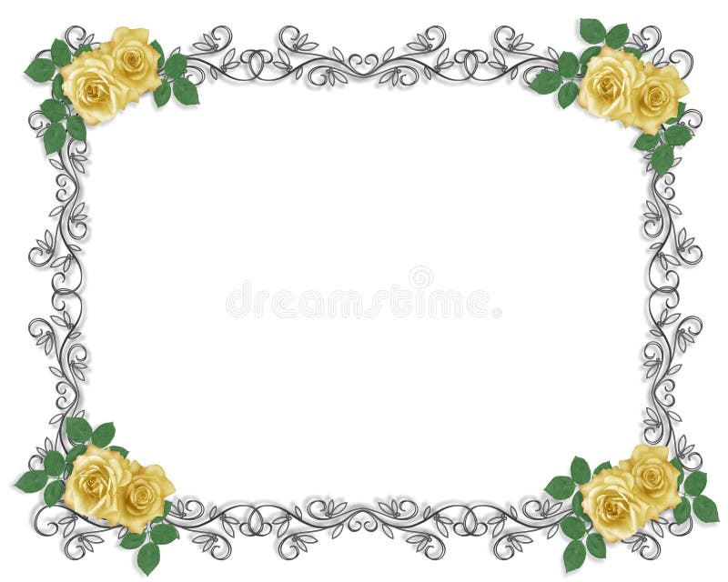 Yellow Roses Border Yellow Roses Border Stock Illustrations – 4,298