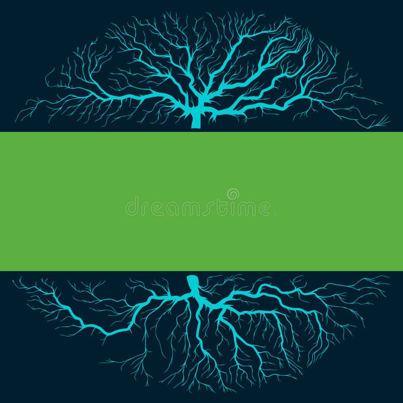 Abstract Circle Shape Illustration of Tree Roots. Stock Vector ...