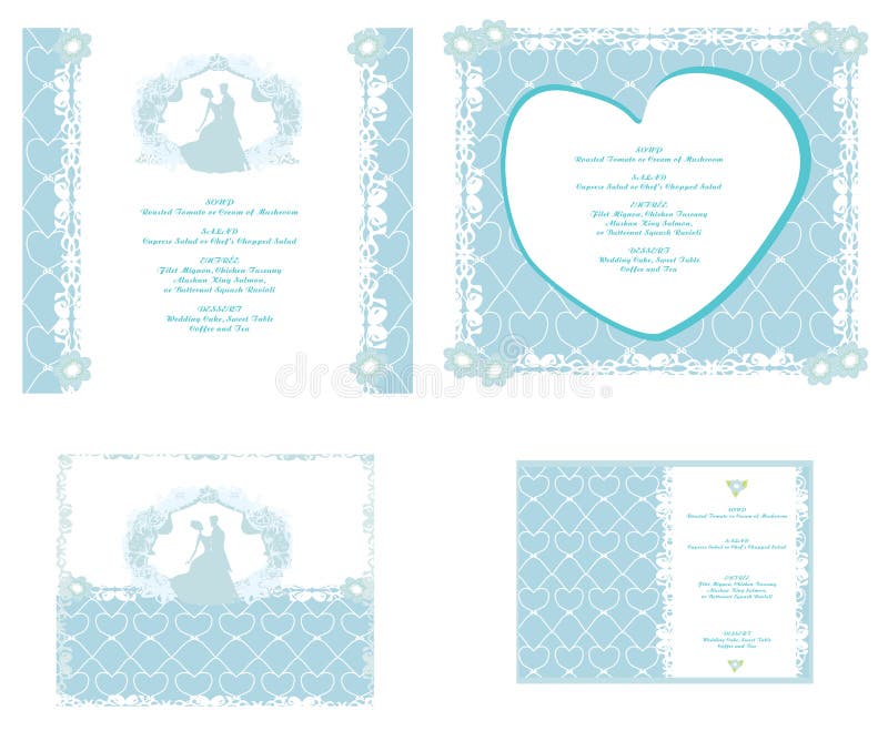 Wedding Invitation Card with Floral Elements. Stock Vector ...