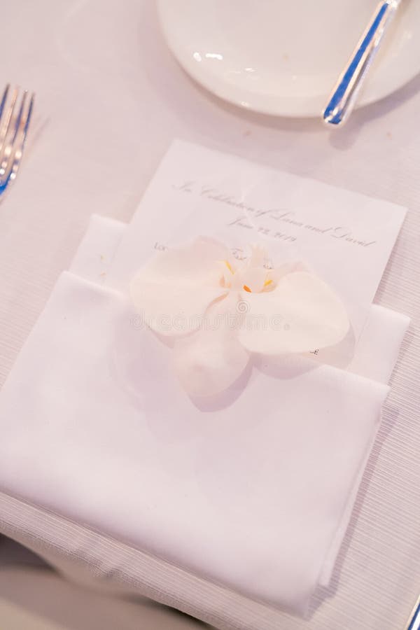 Wedding Invitation Card Mockup in the White Table with Flowers Stock ...