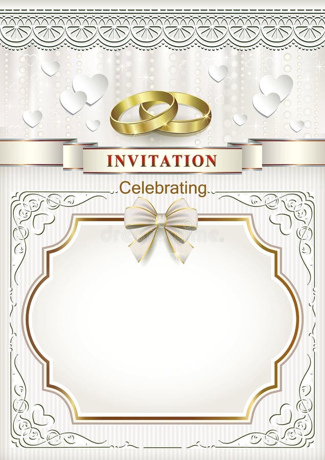 Wedding invitation card stock vector. Illustration of card - 72917654