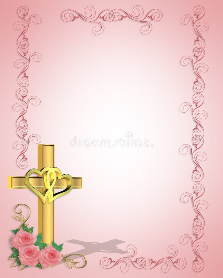 Christian Cross Wedding Invitation Stock Illustrations – 1,207 ...