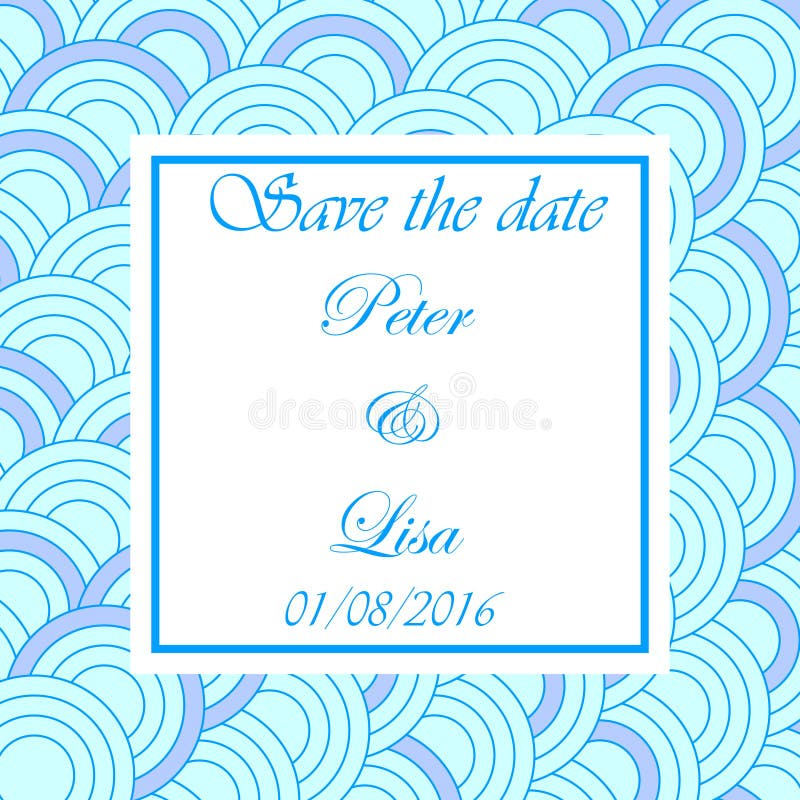Wedding Invitation Circle Background Blue Stock Illustration ...