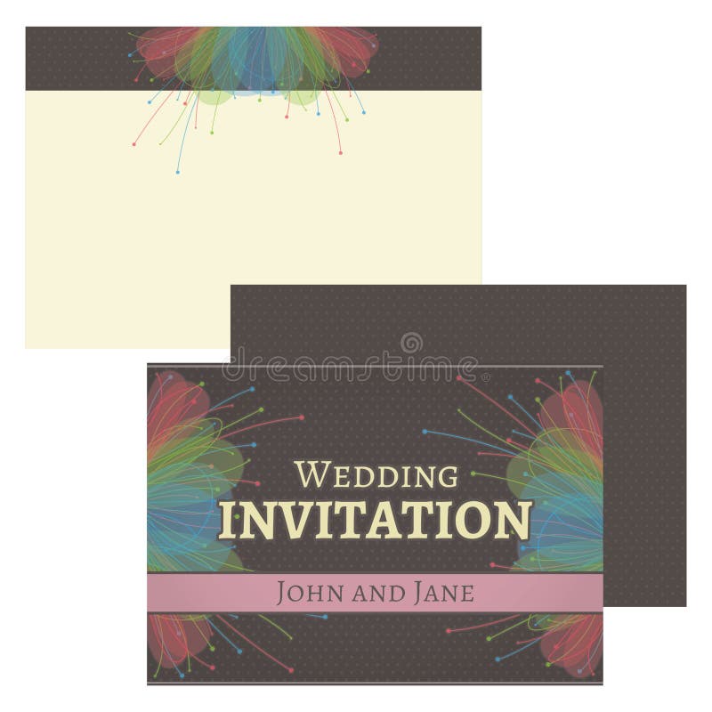 Wedding invitation design stock vector. Illustration of background ...