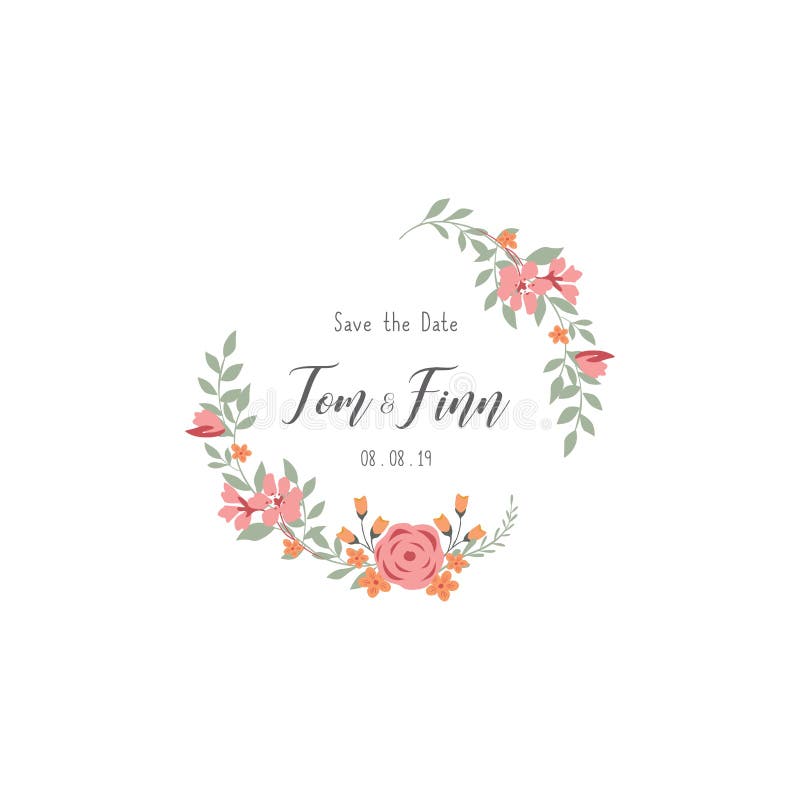 Wedding Invitation Design Inspiration, Simple, Vintage Vector Design ...